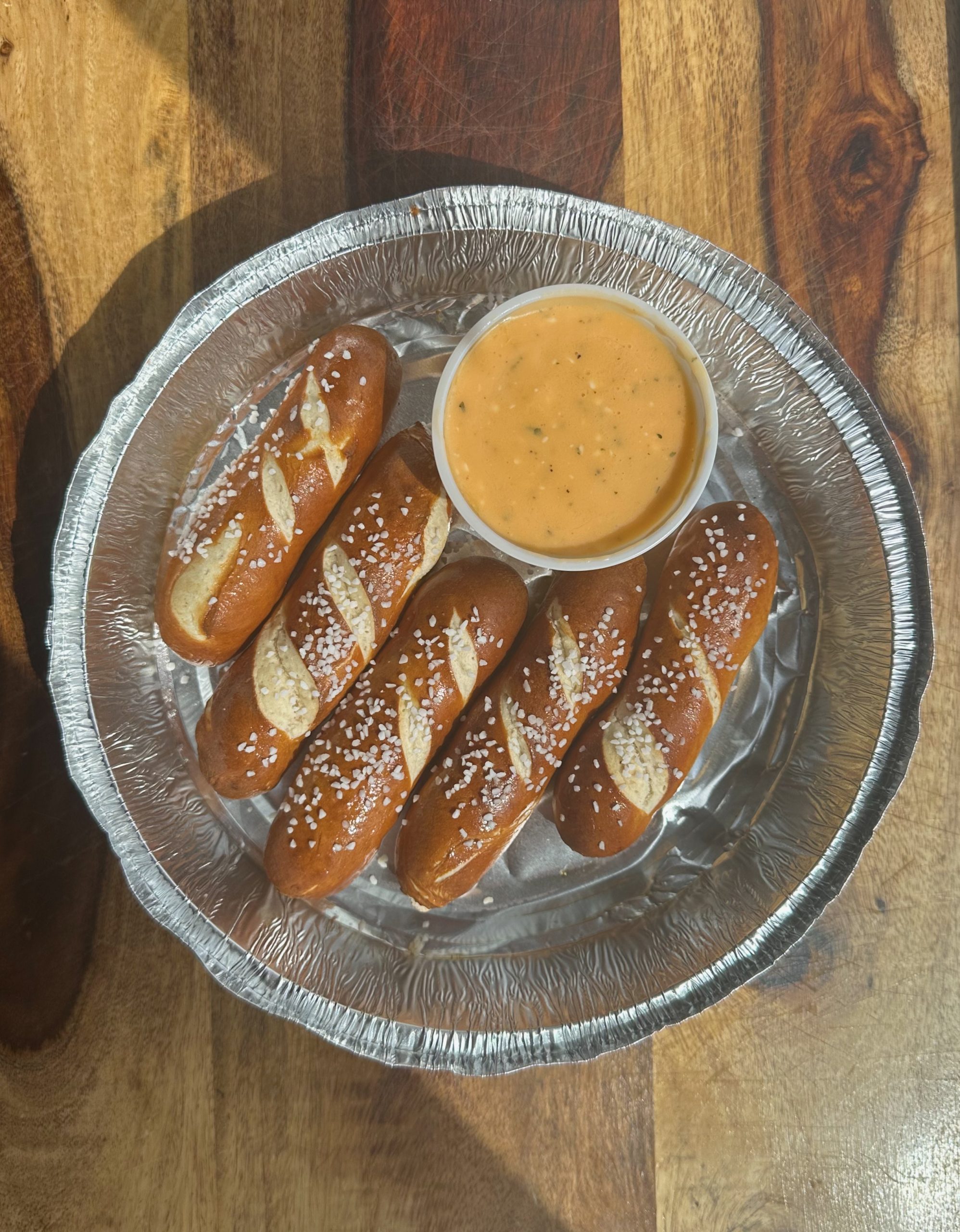 Pretzels & Beer Cheese | Chenango Bridge Red and White